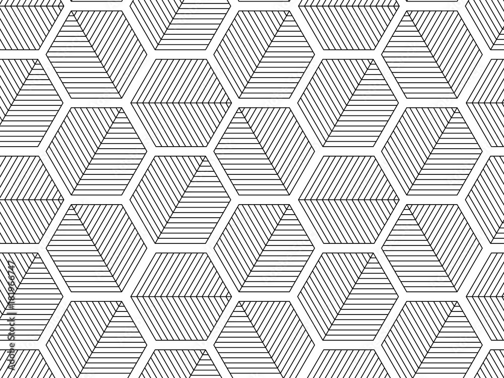 Abstract geometric black and white hipster fashion hexagon pattern ...