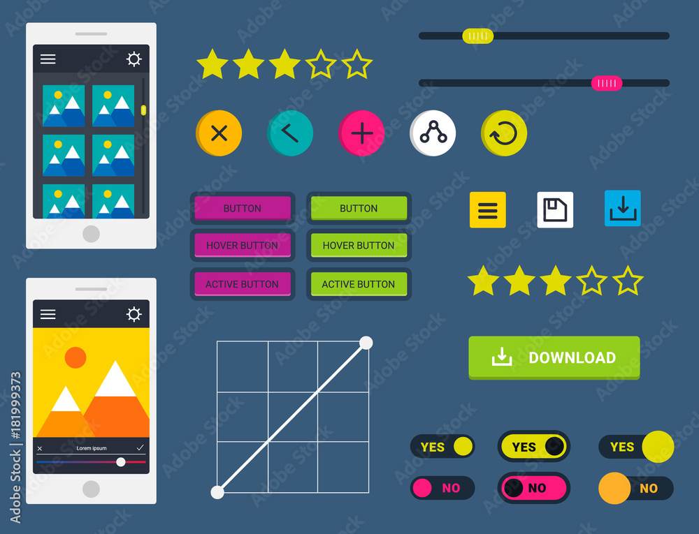 Progress Loading Bar Indicators Download Progress Ui Ux Web Interface Design Template File