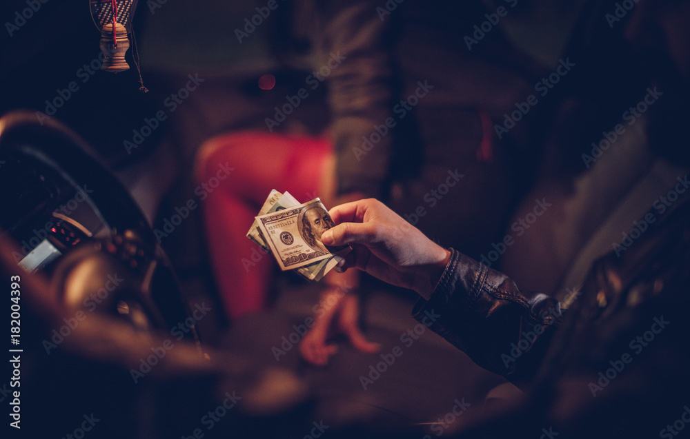 Prostitute in the car Stock Photo | Adobe Stock