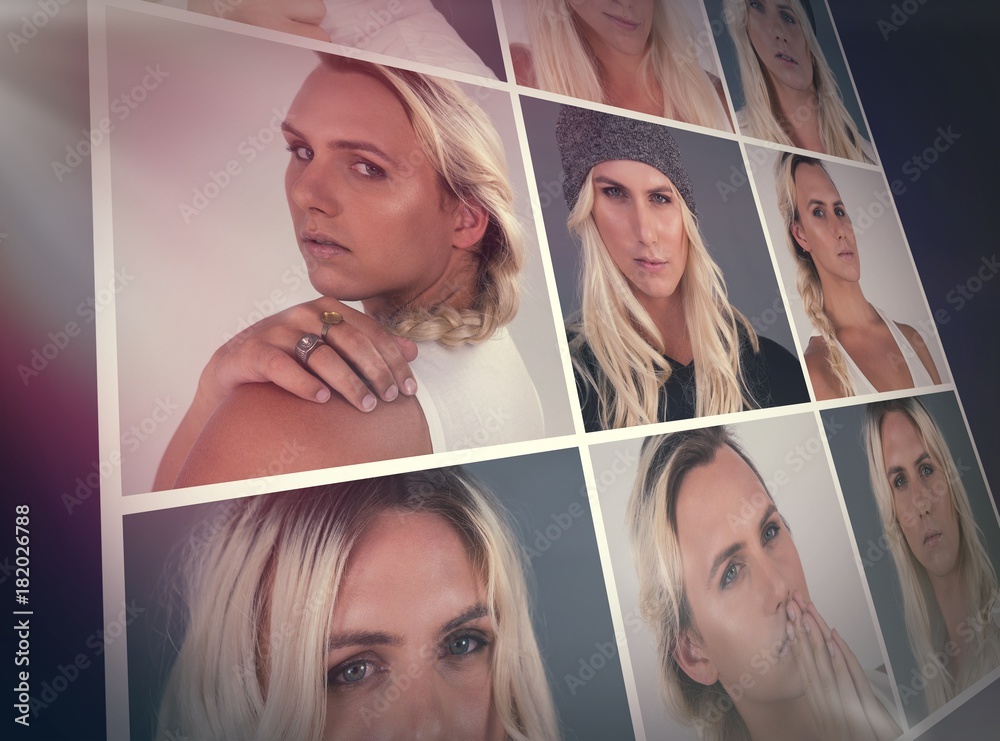 People collage portrait 3x3 Stock Photo | Adobe Stock
