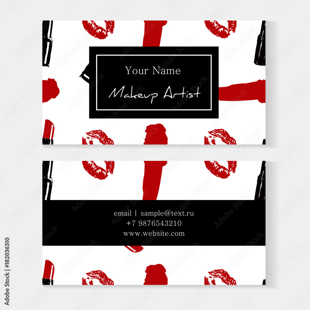 Lipstick Business Cards