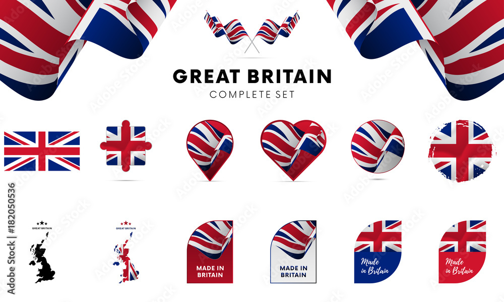 Great Britain complete set. Vector illustration. Stock Vector | Adobe Stock