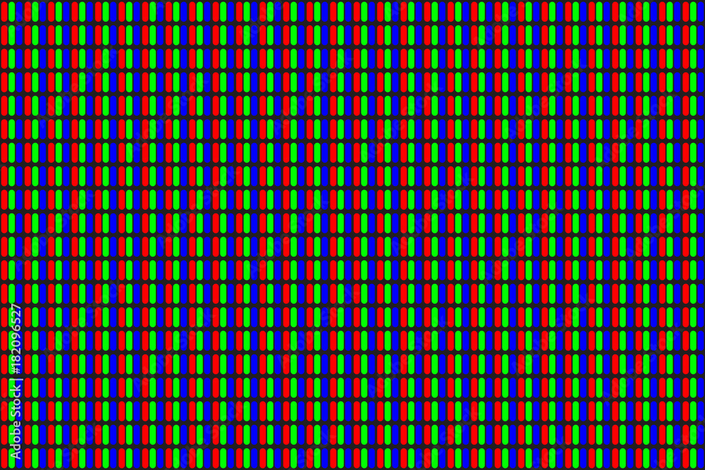 RGB Screen Dots Seamless Pattern Analog Display Television Close Up