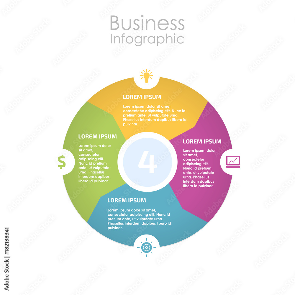 Infographic design for use in marketing for the layout of the workflow ...