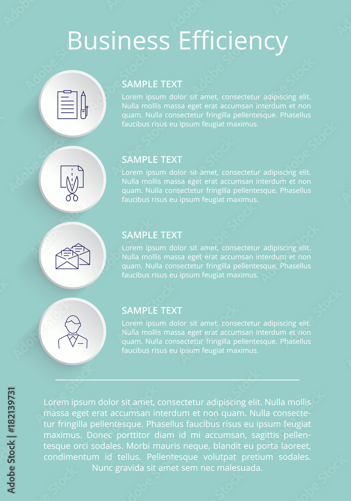 Poster Business Efficiency Poster Vector Illustration – Wall Art ...