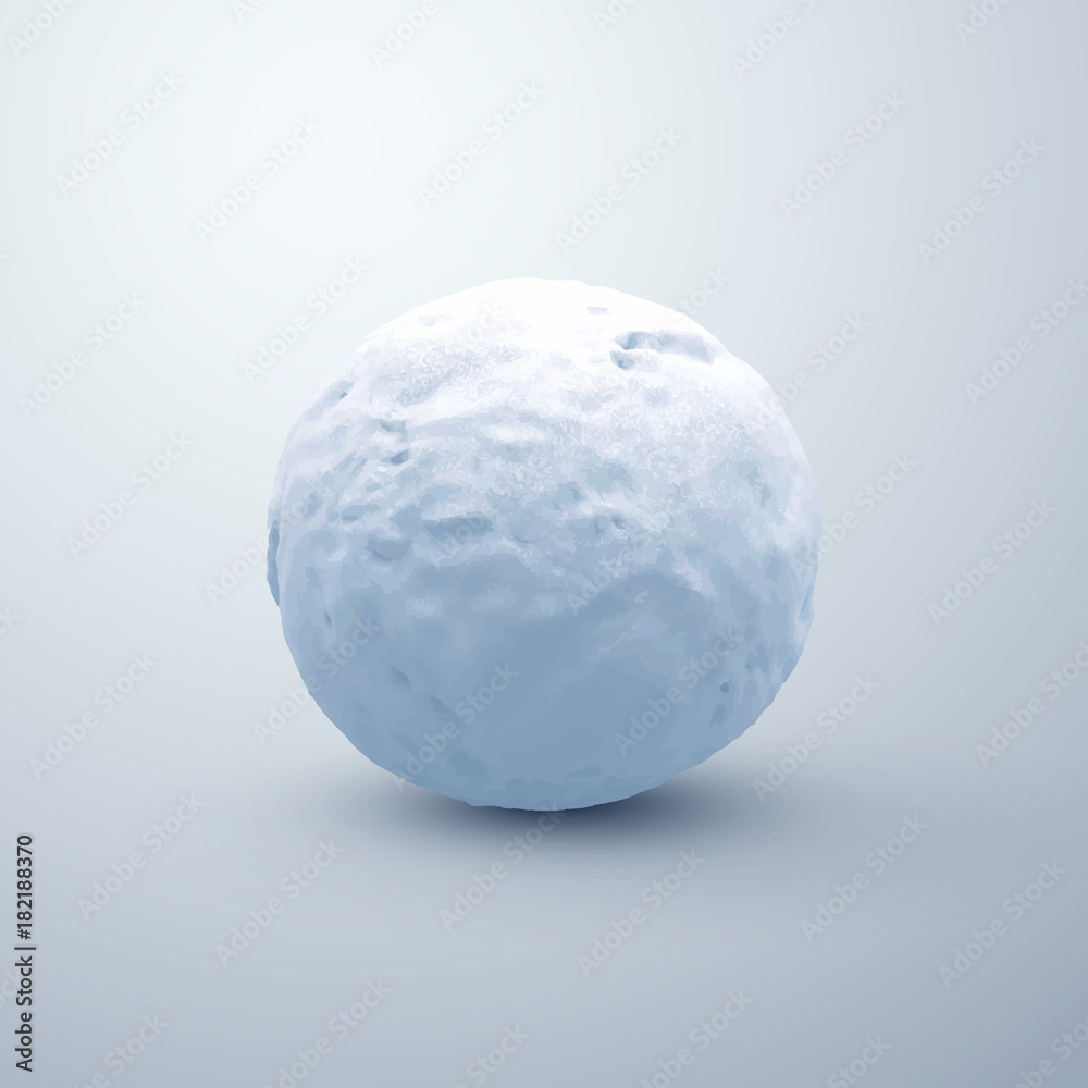 Realistic snowball. Vector seasonal illustration. Stock Vector | Adobe ...