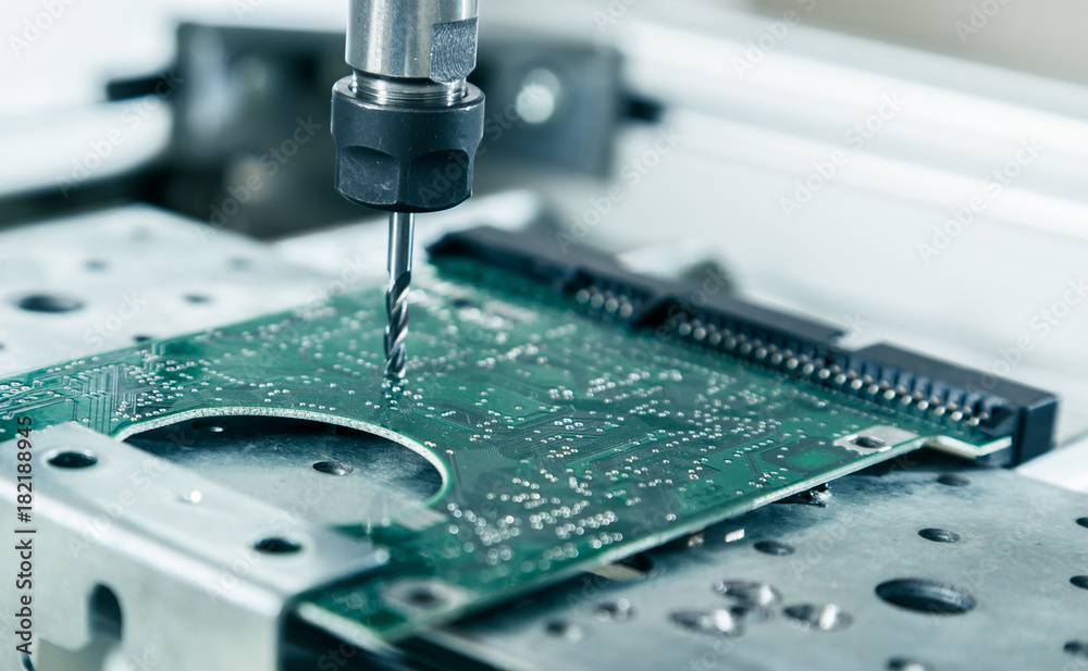 CNC milling machine working, Cutting metalwork process. Milling machine ...