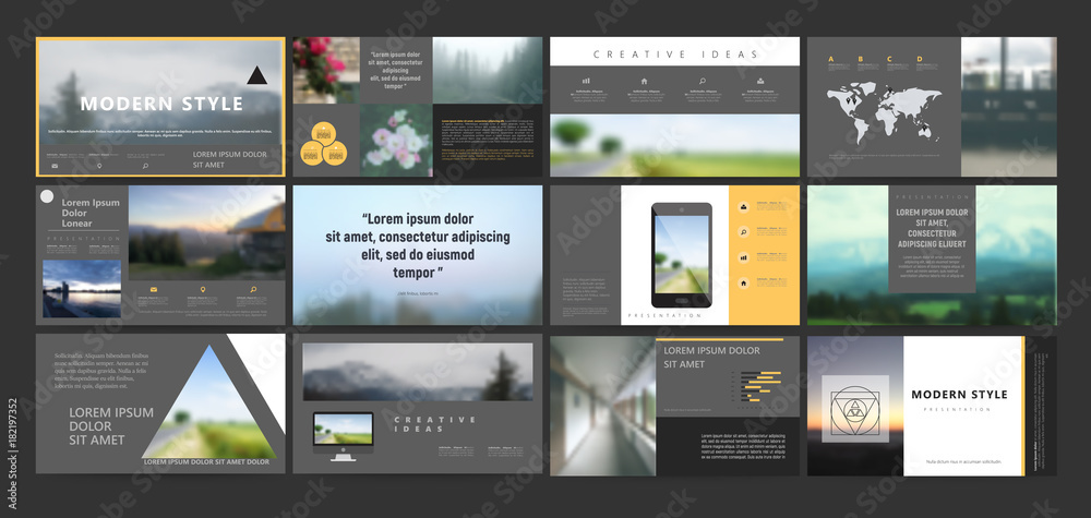 Original Presentation templates. Easy Use in creative flyer and leaflet ...