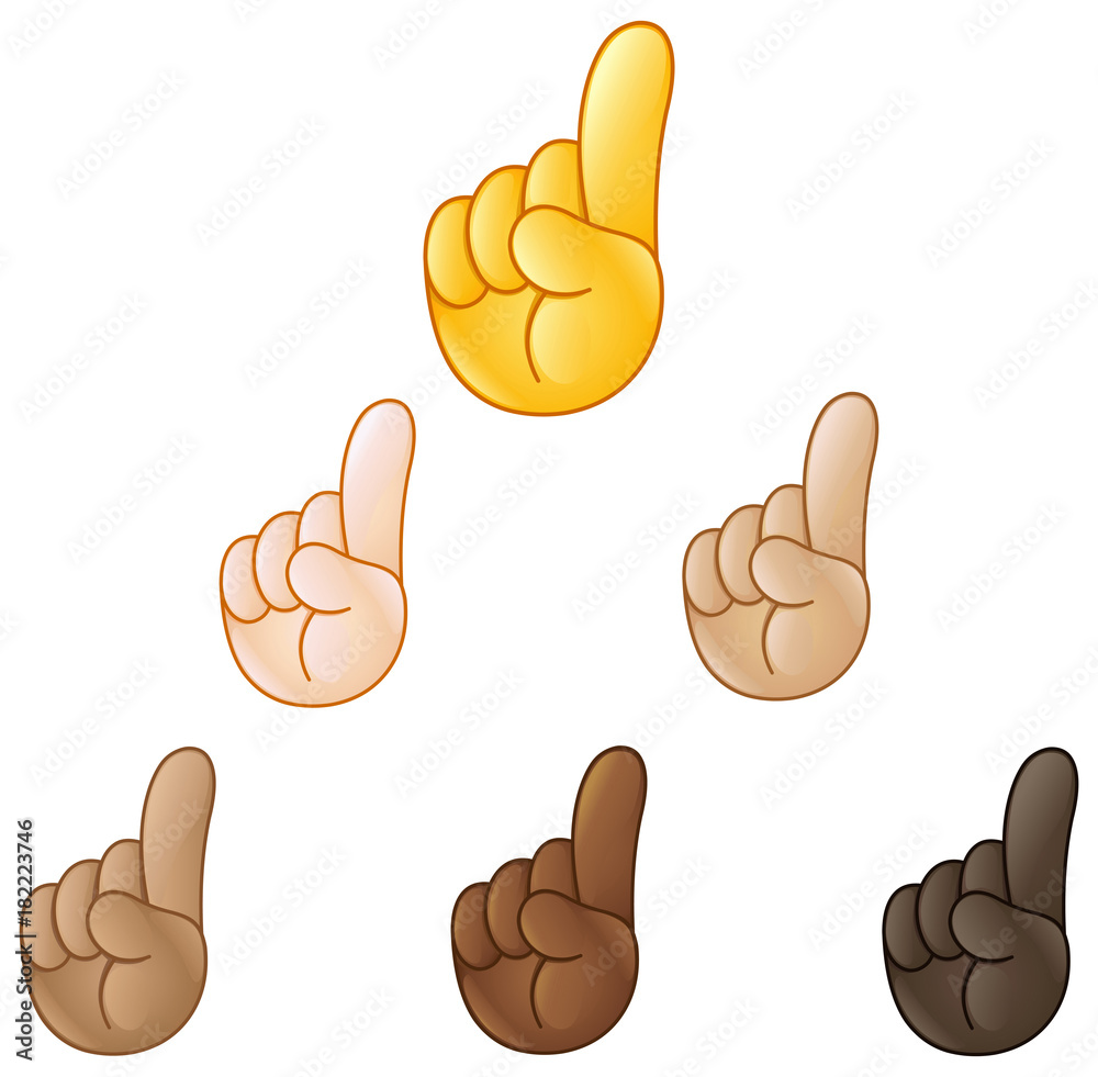 index pointing up hand emoji Stock Vector | Adobe Stock