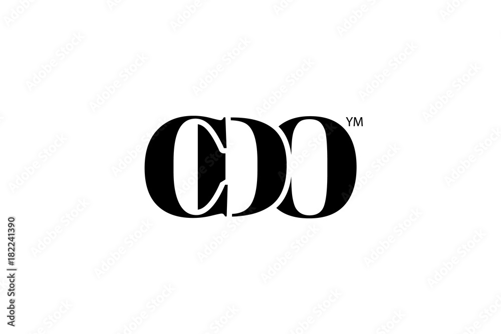 Stockvektorbilden CDO Logo Branding Letter. Vector graphic design ...
