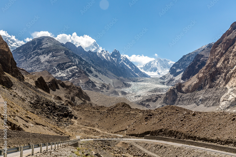 A stunning view of Passu Glacier, north of Gulmit Village in the Upper ...