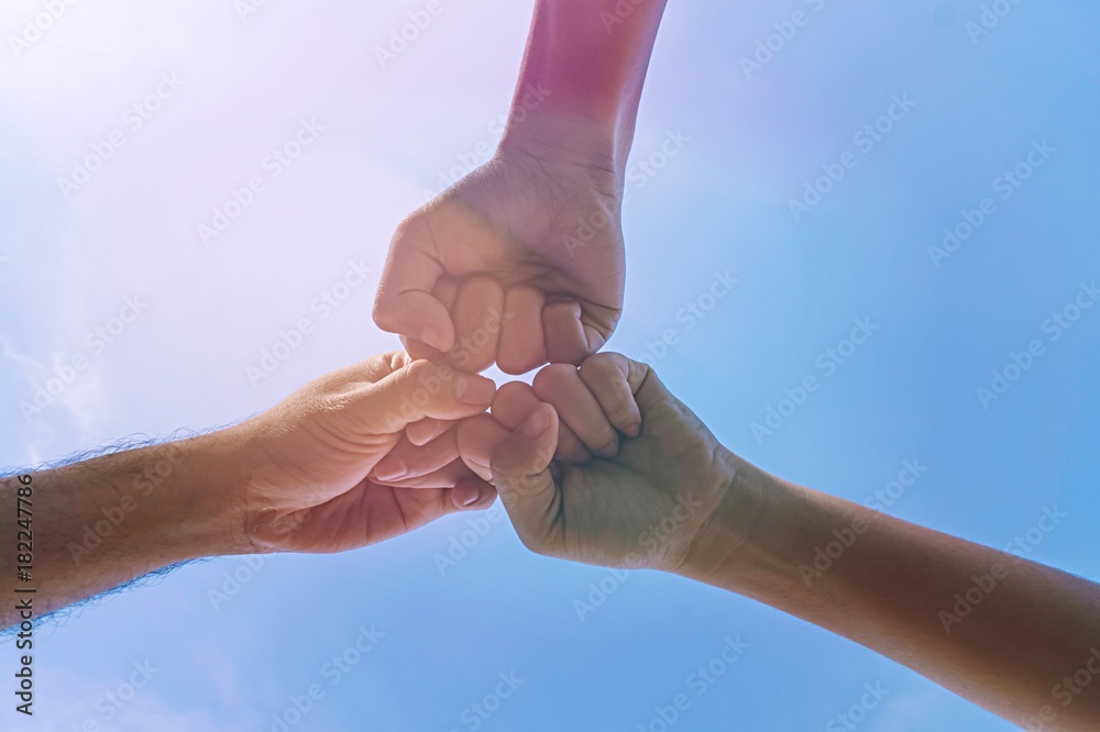 3 hand Assemble Corporate Meeting /Team work concept Stock Photo ...