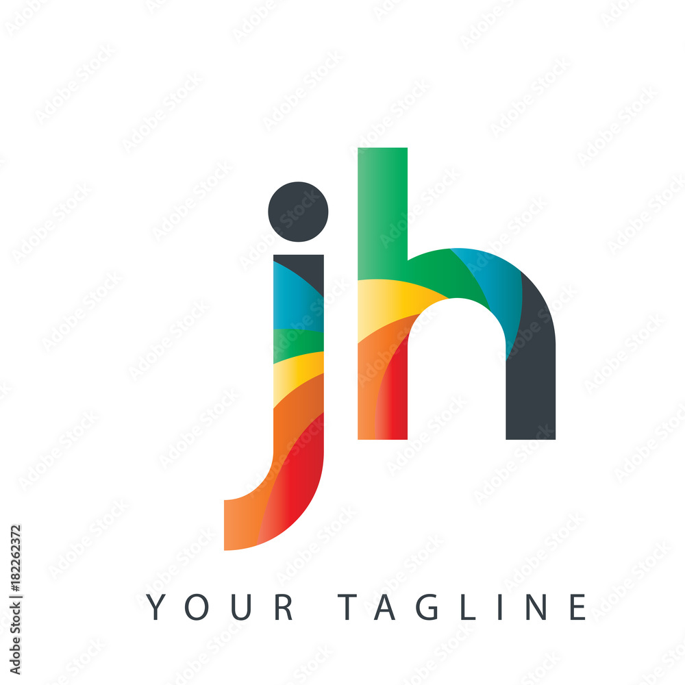 Initial Letter Jh Design Logo Stock Vector Adobe Stock
