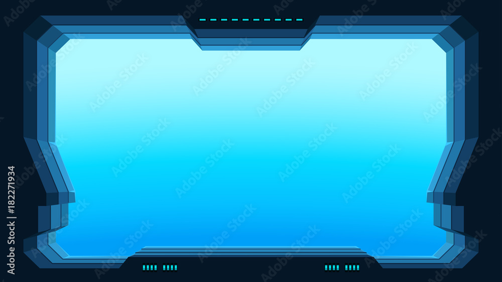 futuristic window view Stock Vector | Adobe Stock