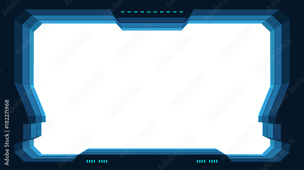 futuristic window with white color Stock Vector | Adobe Stock