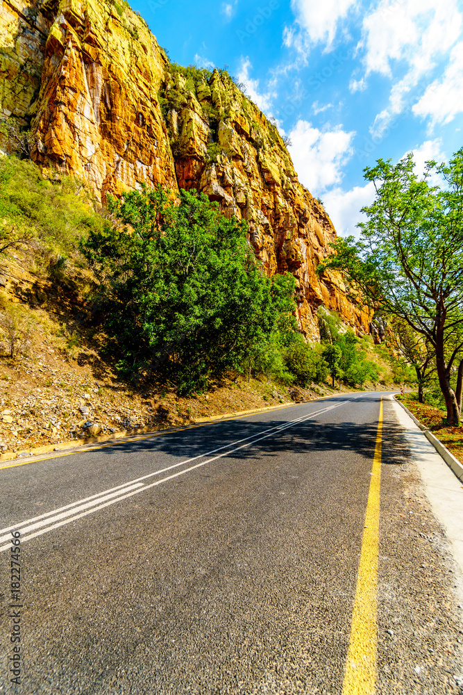 Highway R36 at the Abel Erasmus Pass as it goes through the ...