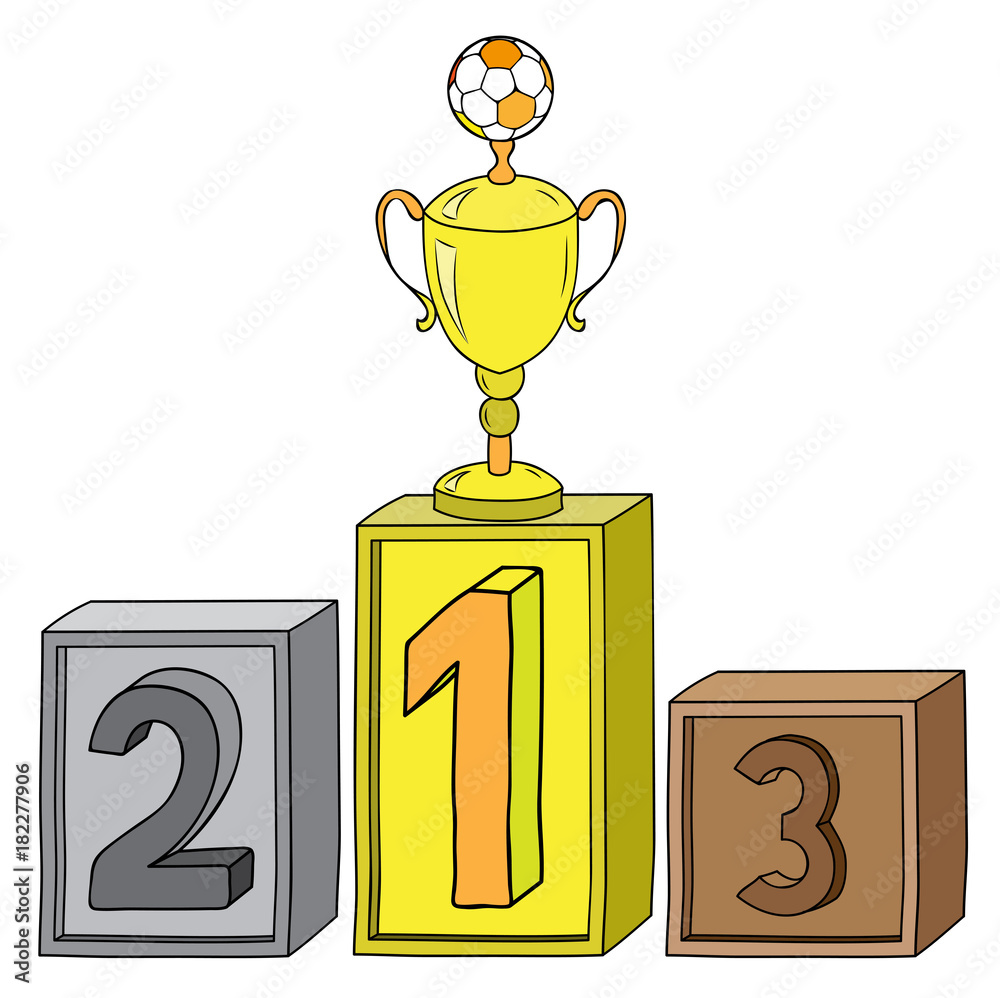 Football Champion Gold Cup, Winner medal podium, first place, second ...