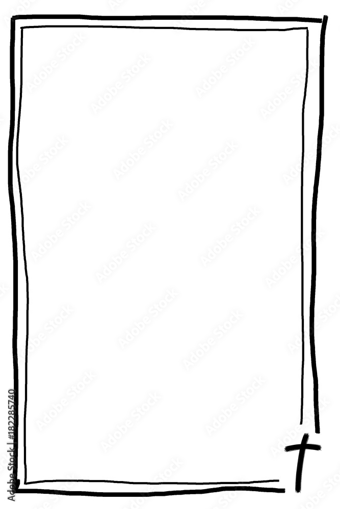 Cross and Border Stock Illustration | Adobe Stock