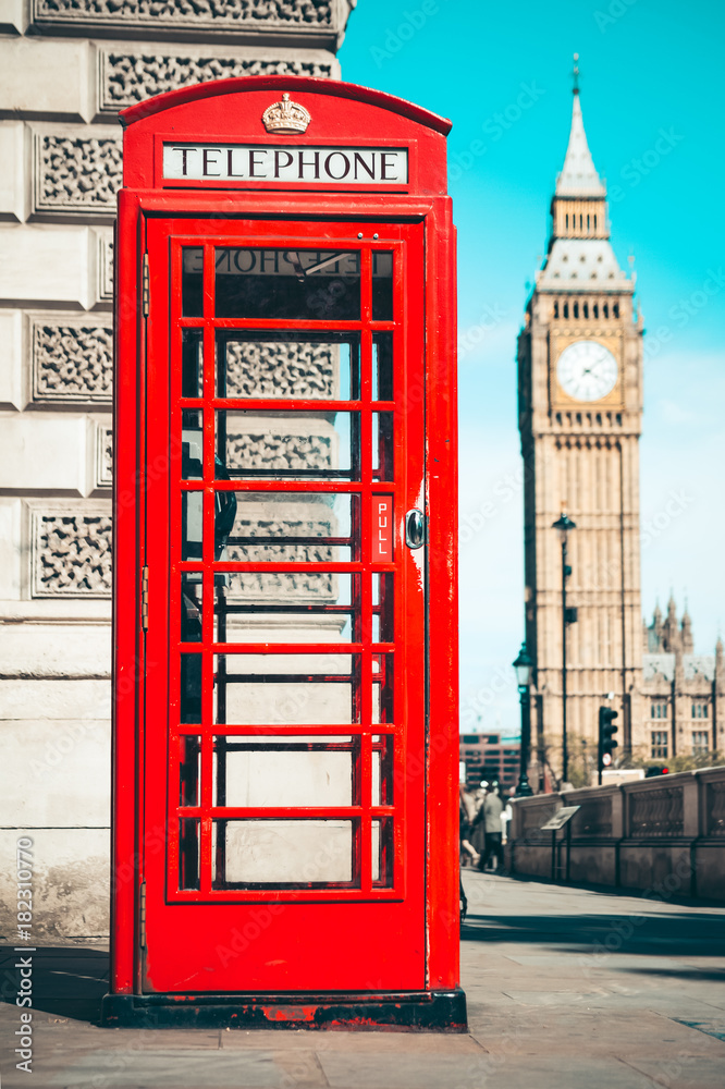 London's iconic telephone booth Stock Photo | Adobe Stock