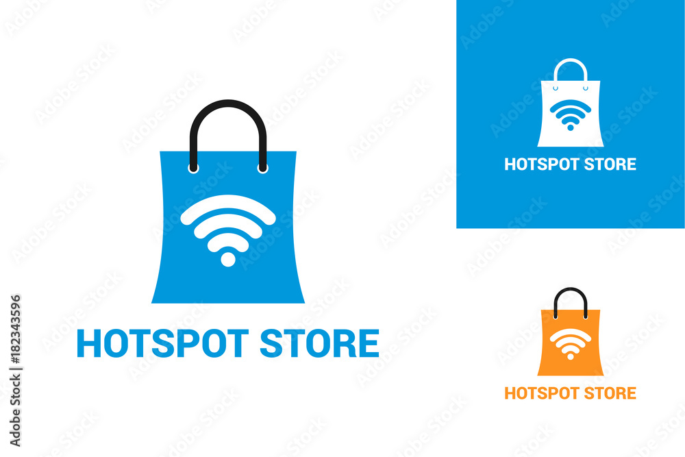 Hotspot Store Logo Template Design Stock Vector | Adobe Stock