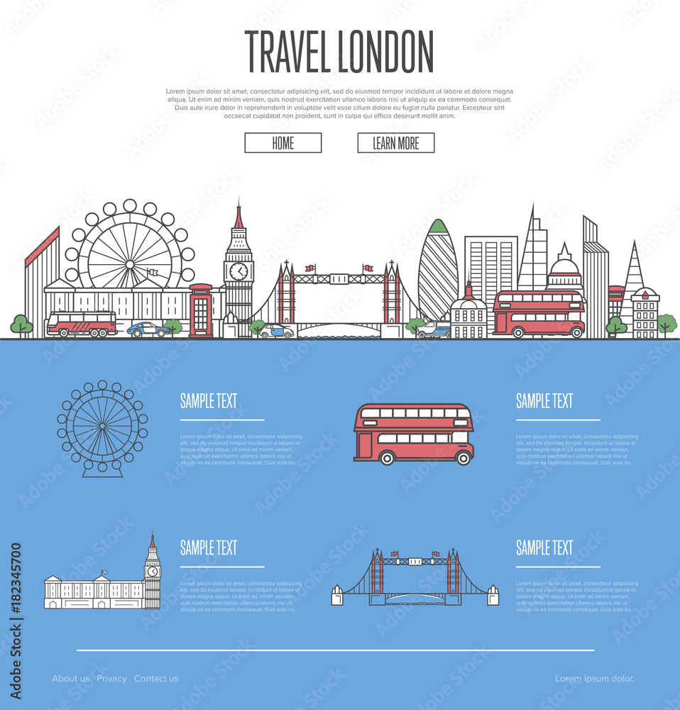 London city travel vacation guide with most important architectural ...