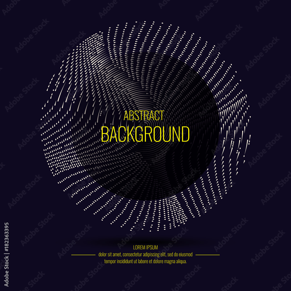 Vector abstract background with dynamic waves, line and particles. Stock Vector | Adobe Stock