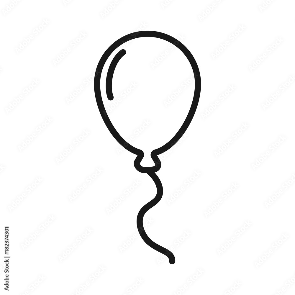 balloon, linear icon Stock Vector | Adobe Stock