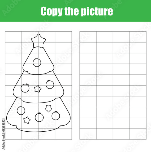 Grid copy worksheet. educational children game. Printable Kids activity ...