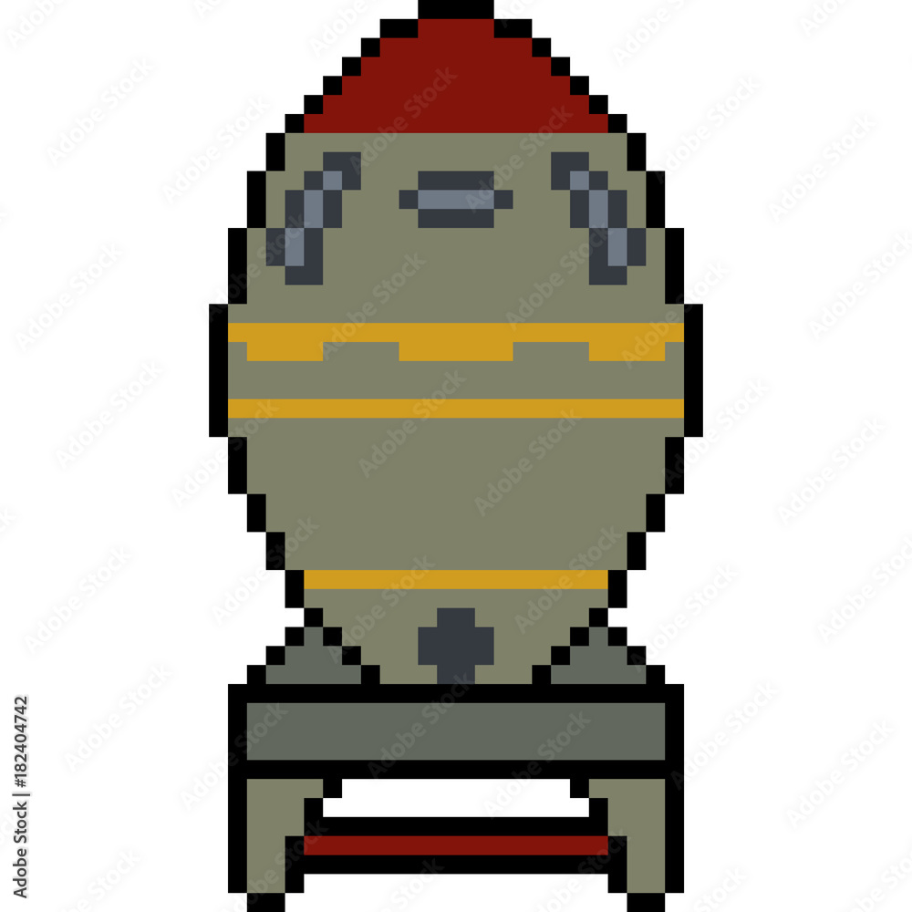 vector pixel art nuke missile Stock Vector | Adobe Stock