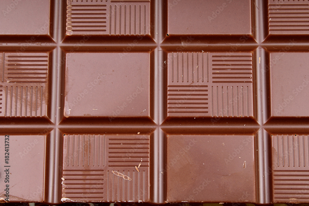 Chocolate bar and bars as background. Milk and dark shiny chocolate ...