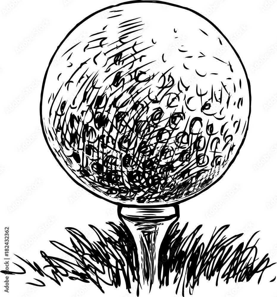 sketch of a golf ball Stock Vector | Adobe Stock