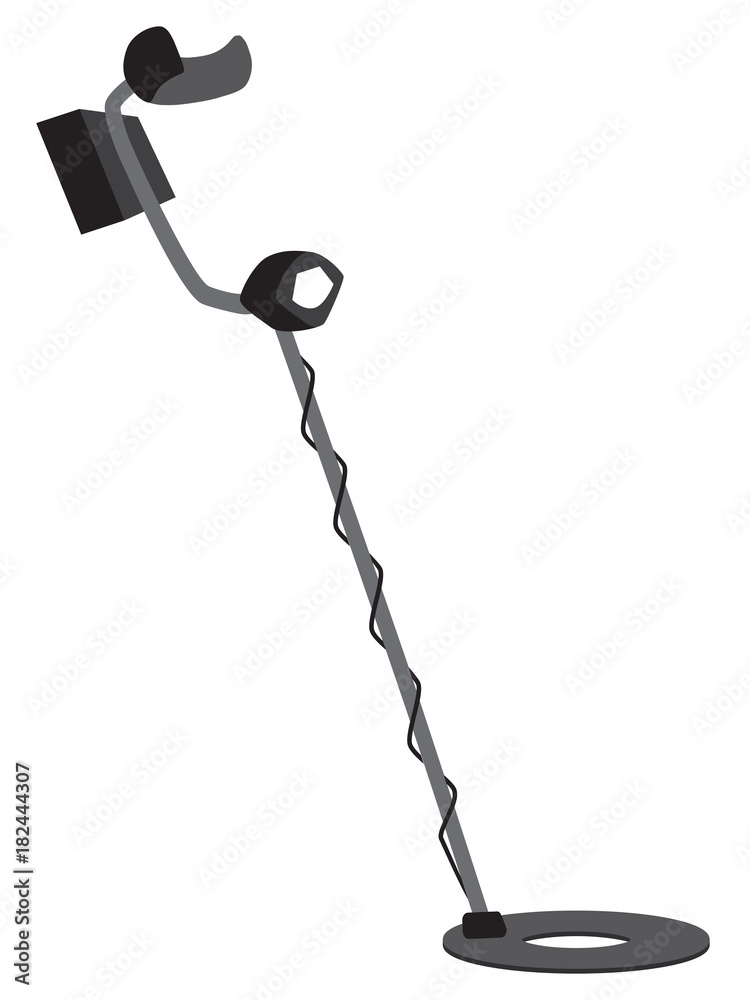 Cartoon metal detector is ready to find treasure Stock Vector | Adobe Stock