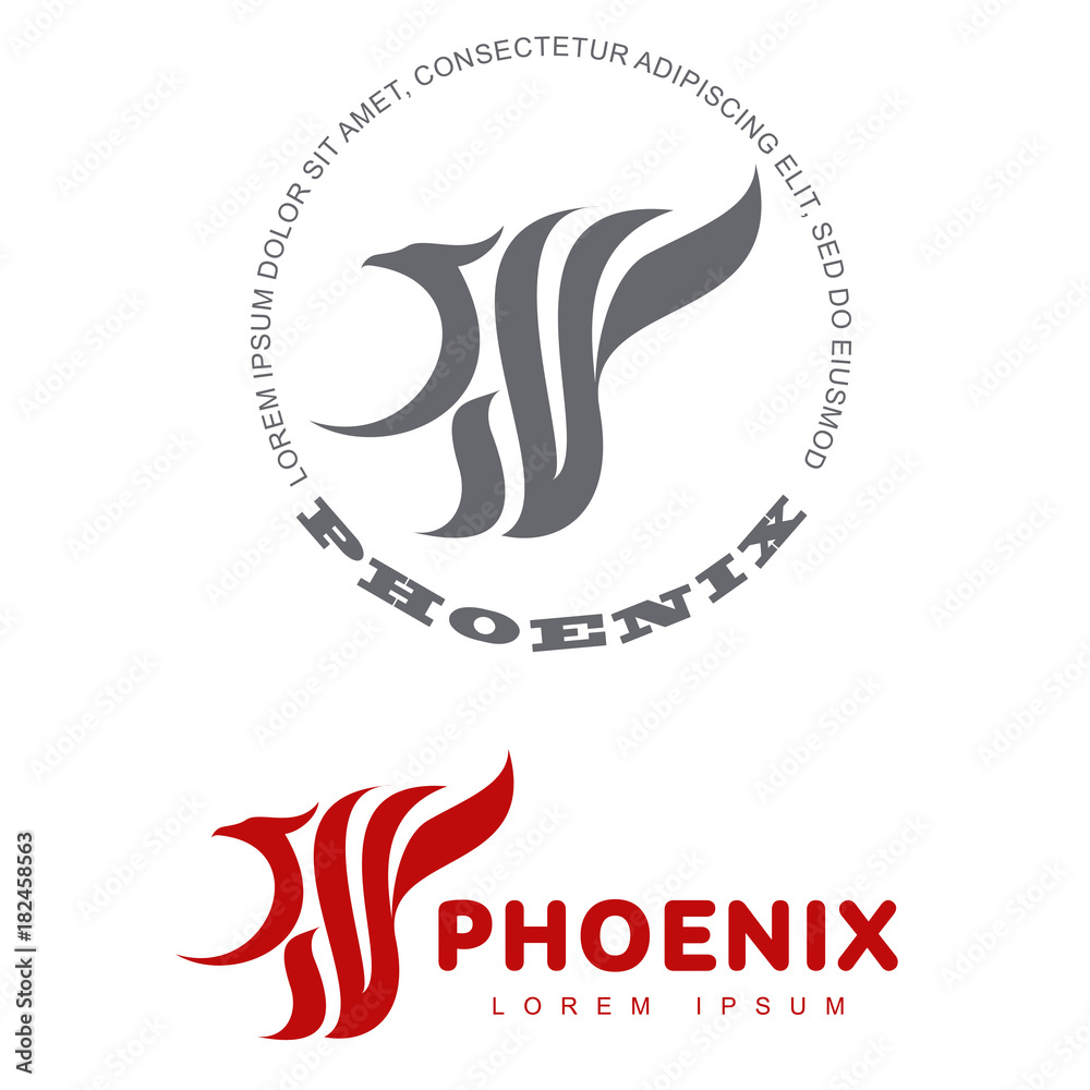 Phoenix bird logo Stock Vector | Adobe Stock
