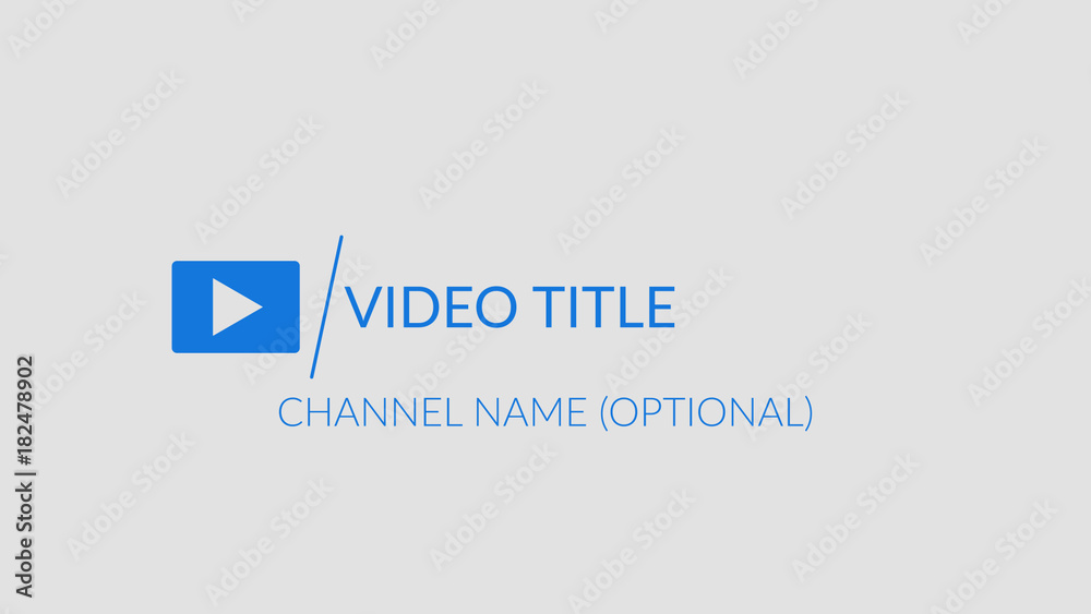 Play Button Title Stock Template | Adobe Stock