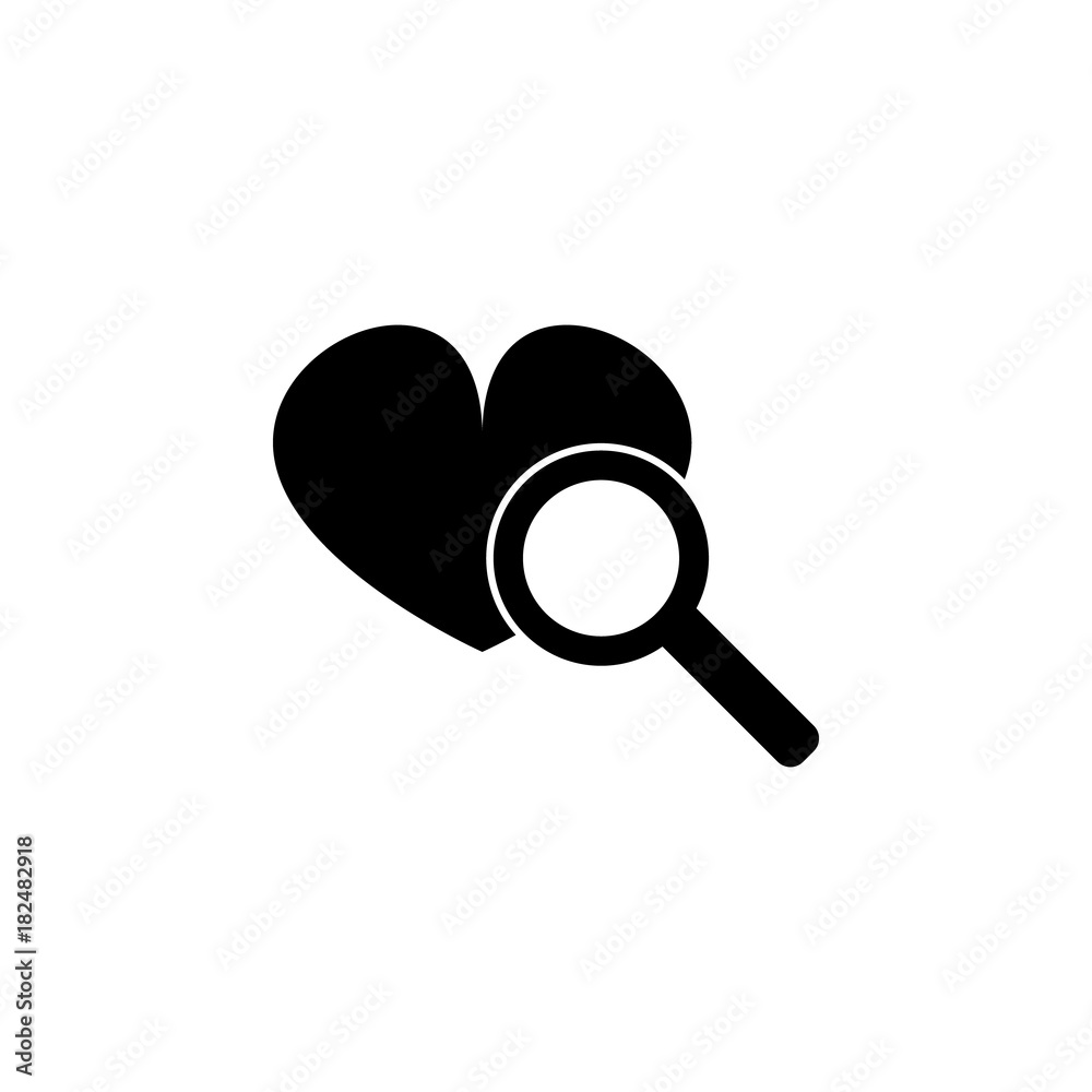 heart search icon. Doctor element icon. Premium quality graphic design ...