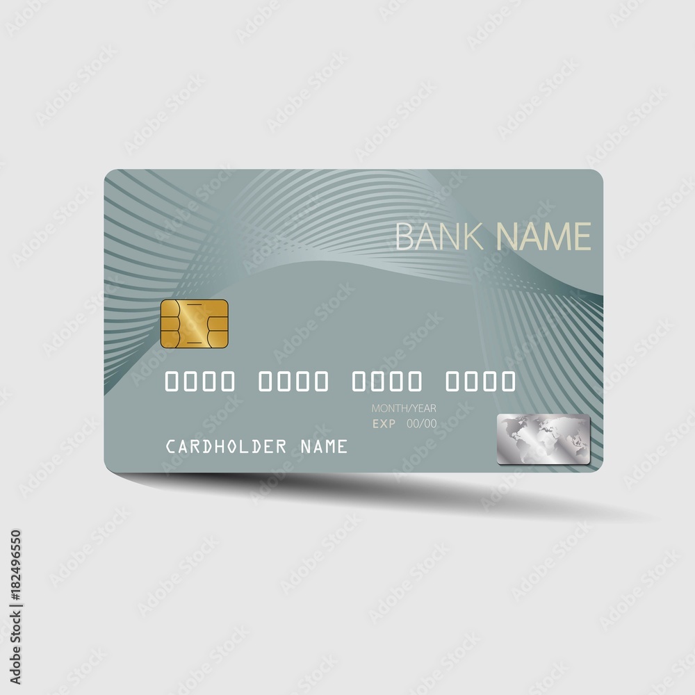 Modern credit card template design. With inspiration from the abstract ...