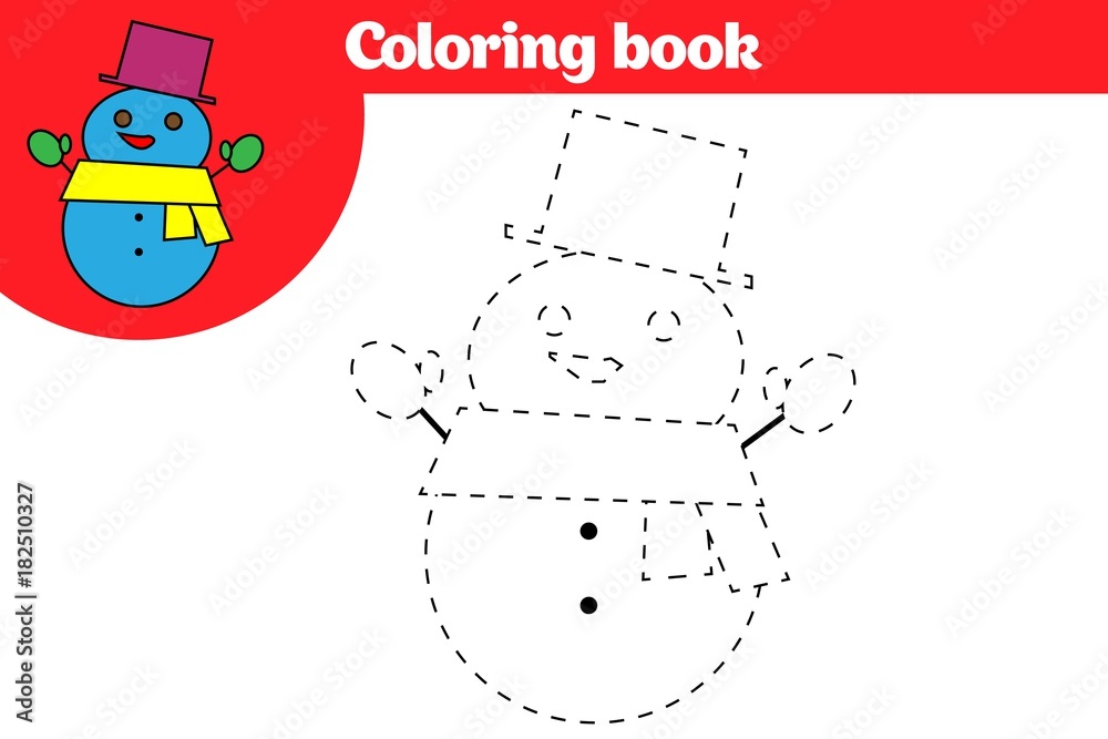 Coloring page, education game for children. Coloring page, drawing kids ...