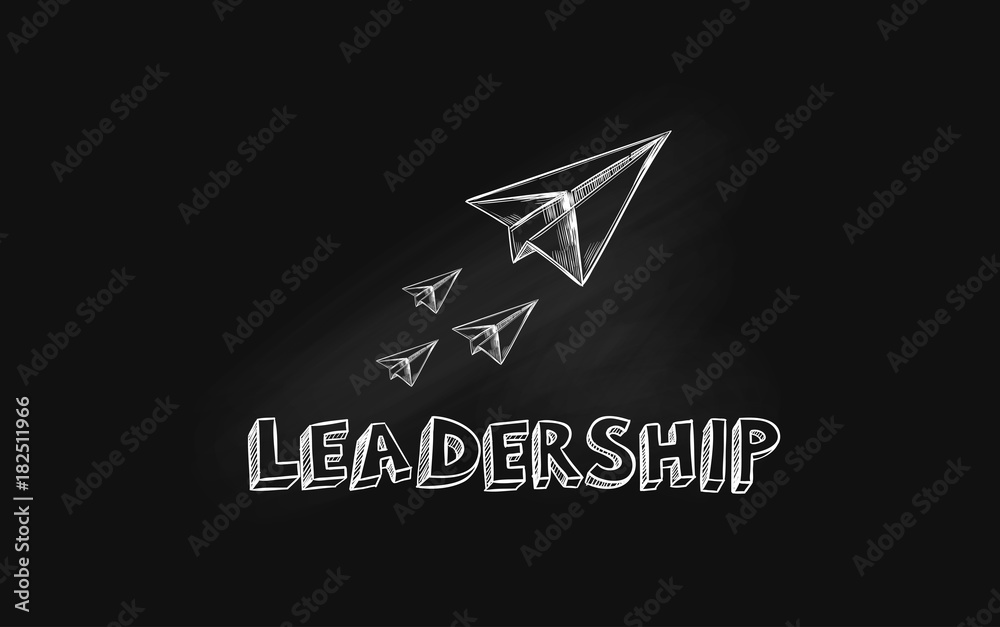 Leadership vector hand drawn Infographic concept. Business strategy ...
