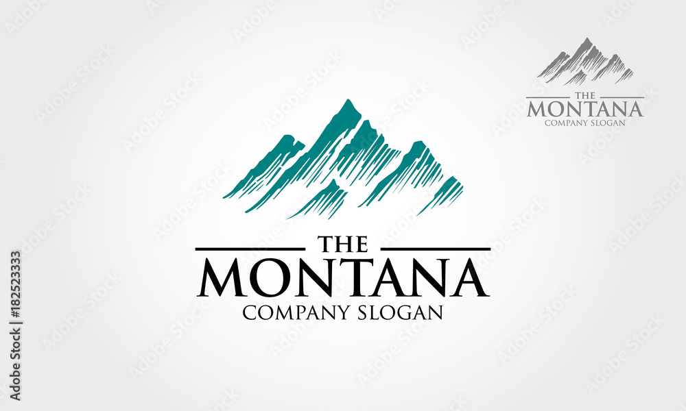 Blue Mountains logo illustration Stock Vector | Adobe Stock
