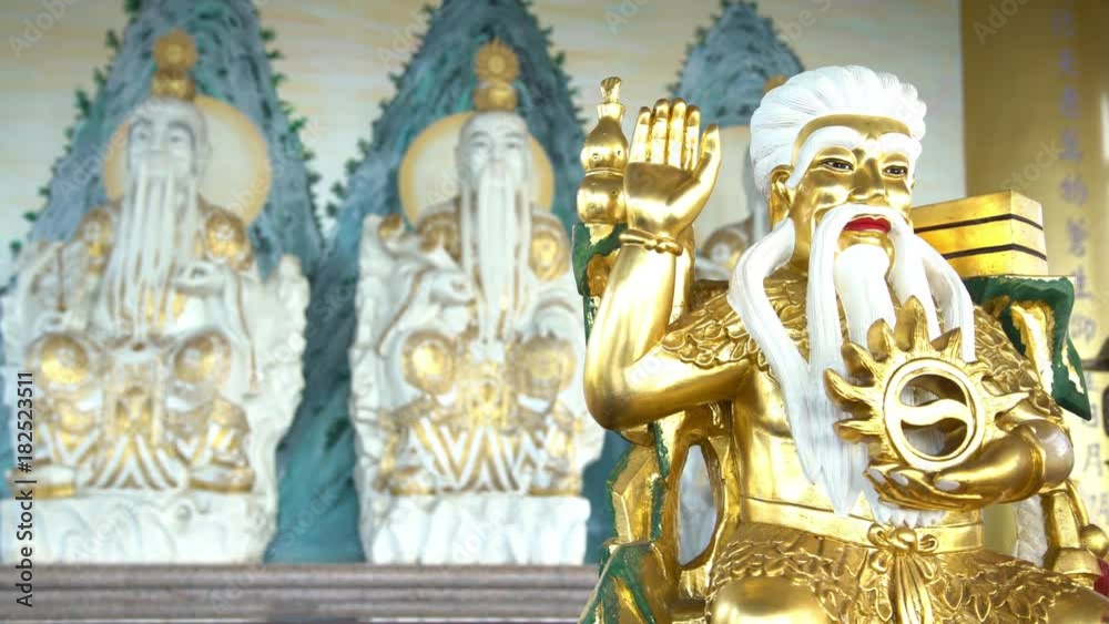 4K different Taoist gods in side of Tian Yuan Temple in Tamsui. Pagoda ...