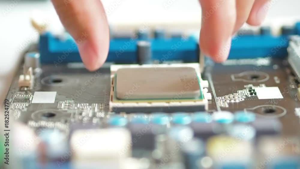 Removing And Replacing computer processor (CPU). Installing and ...