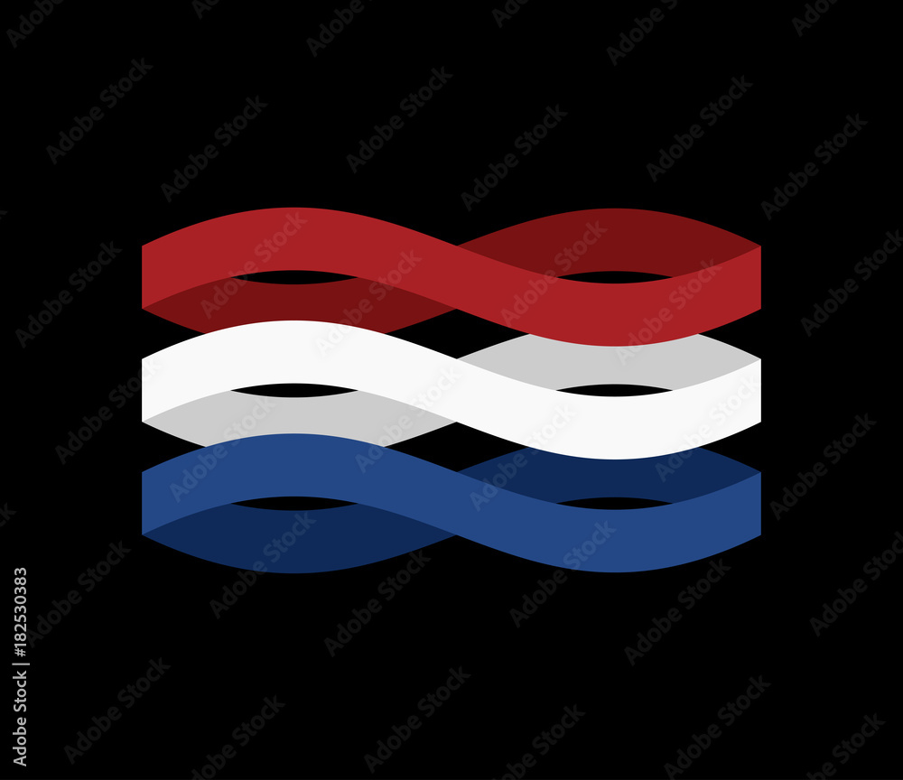 Netherlands Flag ribbon isolated. Dutch tape symbol national tape ...