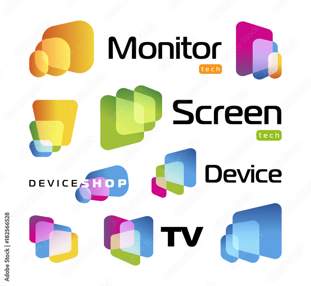 Isolated unusual rectangles with rounded corners intersecting each ...