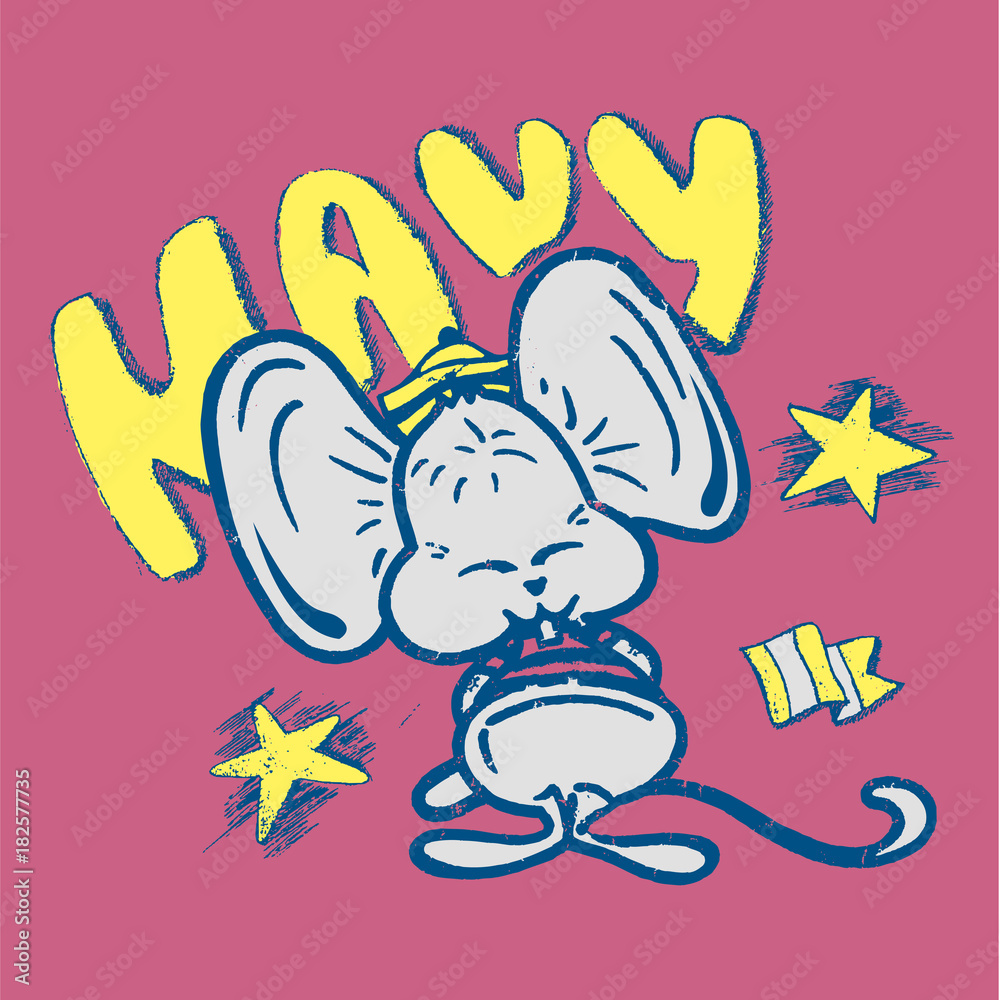 Navy sailor mouse Stock-Vektorgrafik | Adobe Stock