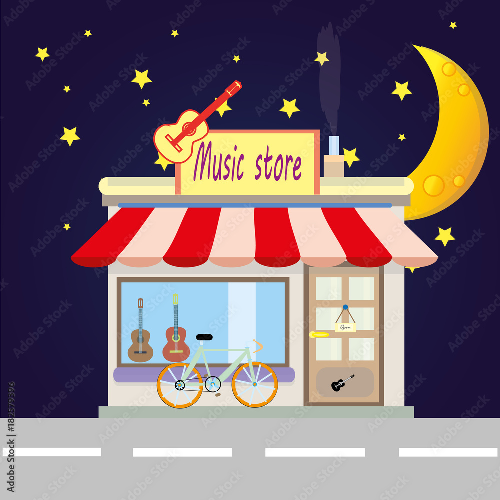 Music Store vector Stock Vector | Adobe Stock