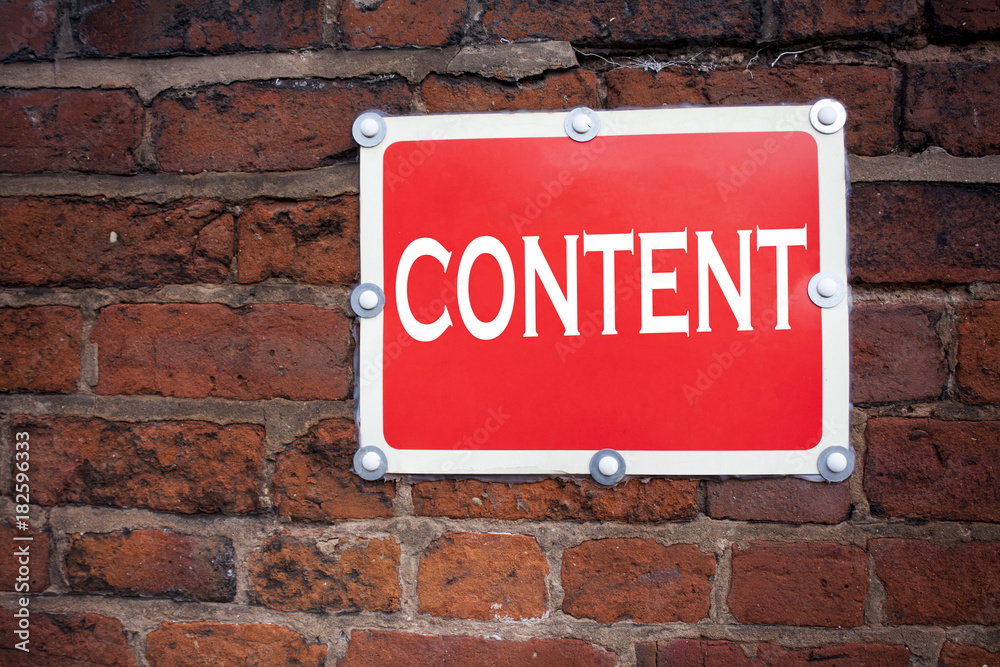 Hand writing text caption inspiration showing Content concept meaning ... Hand writing text caption inspiration showing Content concept meaning ...
