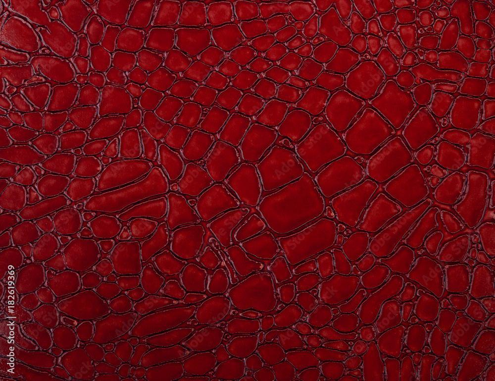 red crocodile skin texture close-up; reptile texture as background ...