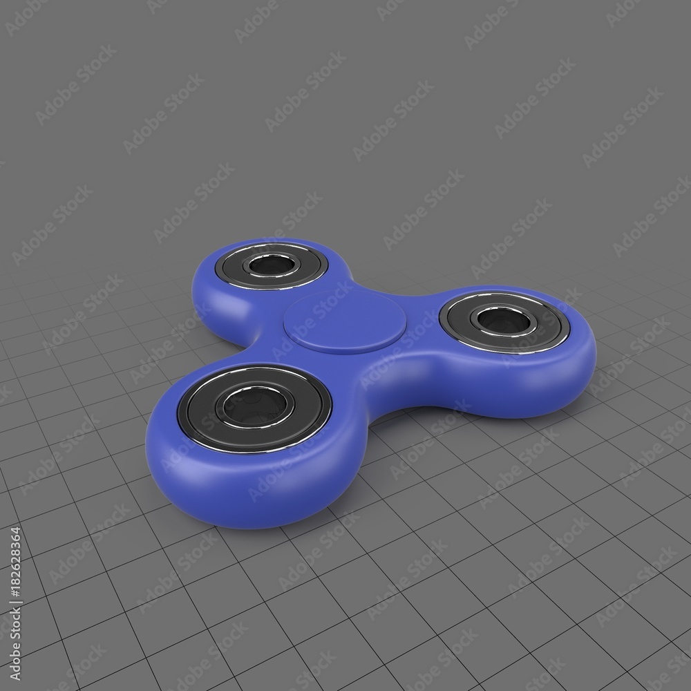 Blue fidget spinner Stock 3D asset | Adobe Stock