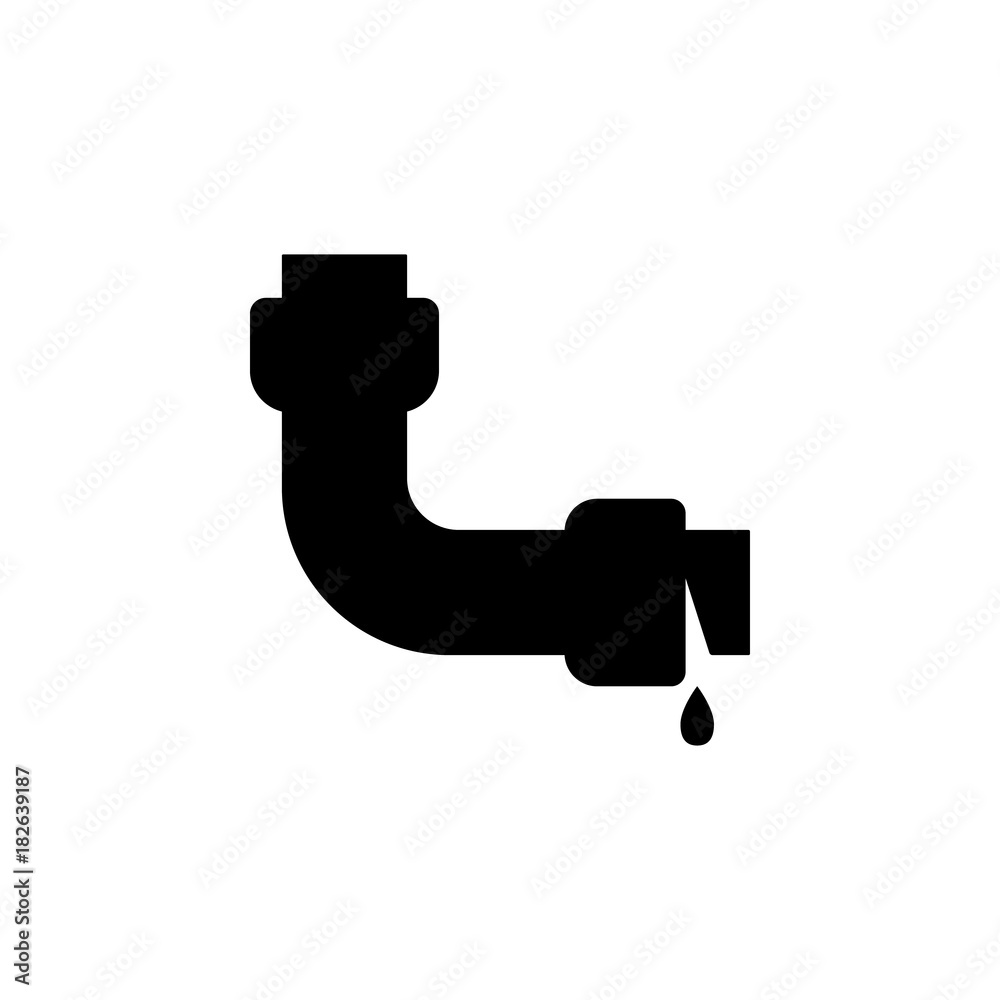 leakage in a pipe icon. Plumbing element icon. Premium quality graphic ...
