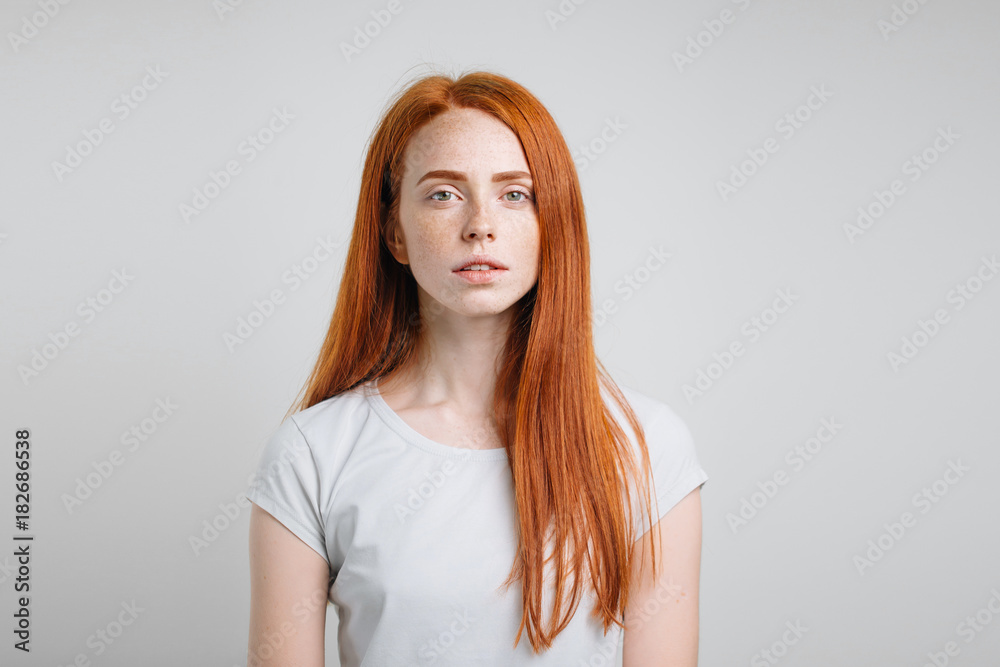 Human face expressions and emotions. Portrait of young desperate ...